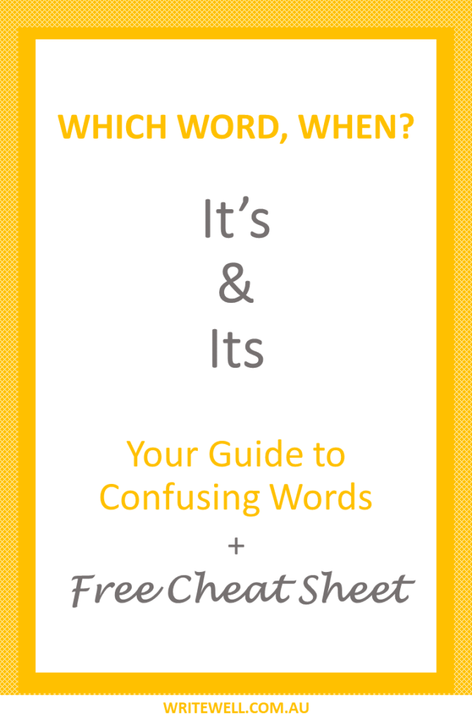 WRITEWORDSIts or It’s – solutions to confusing word choices | WriteWell ...