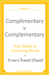 WRITEWORDSComplementary or complimentary – confusing word solutions ...