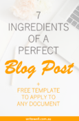 WRITEWORDSThe perfect blog post plan – 7 essential ingredients ...